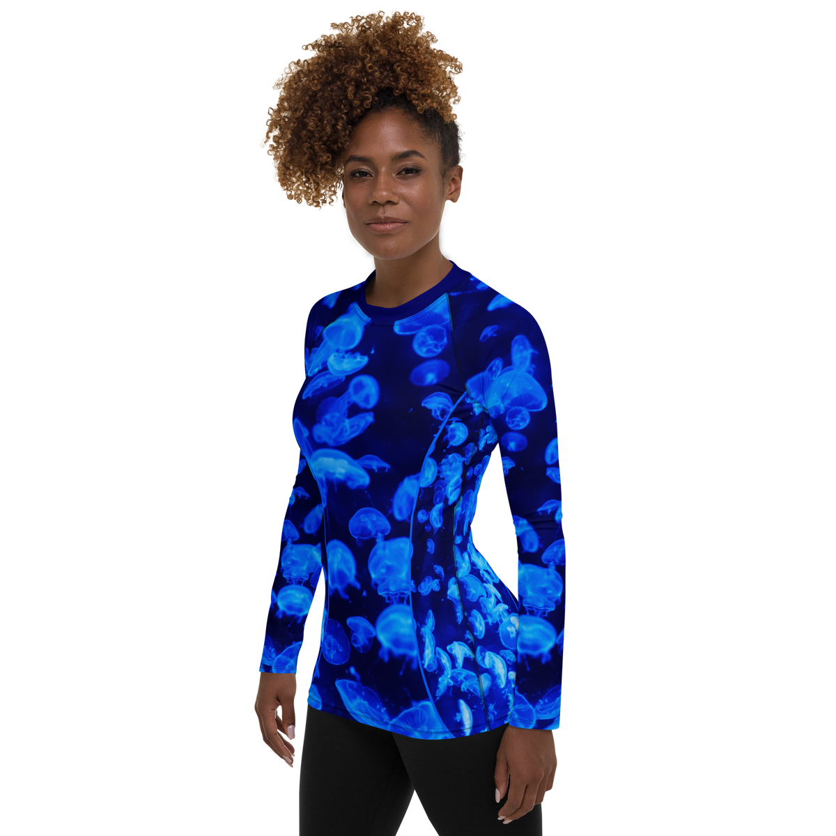 Jellyfish Bloom Whirl Women's Rash Guard | Scuba Sisters
